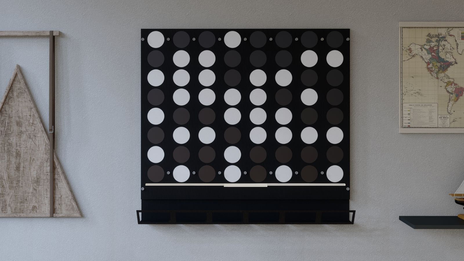 Metal Wall Connect Four Game Board, 4 in a Row Wall Game, Connect Four ...
