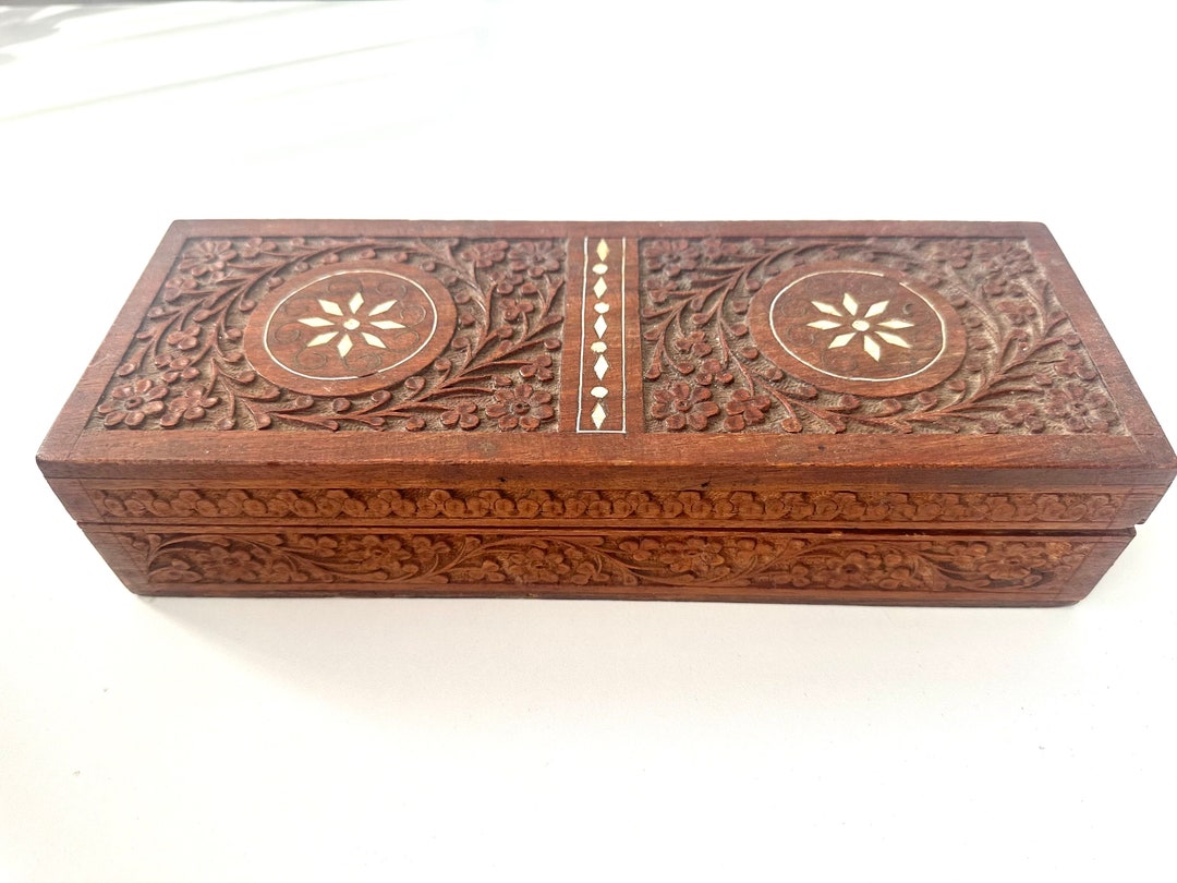 Wooden Hand Curved Box Trinket Jewellery Sheesham Indian - Etsy