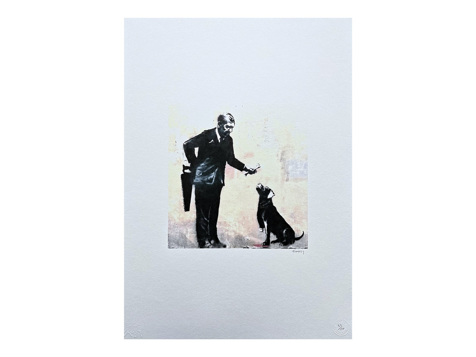 BANKSY - Man With Dog - Numbered Edition 35/150, 50 X 70 Cm #banksy # ...