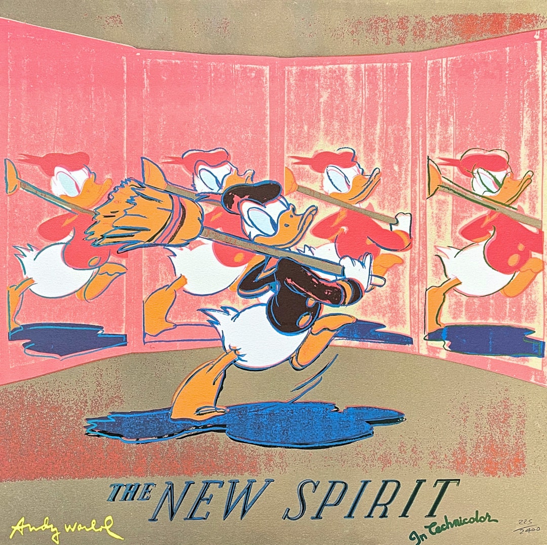 ANDY WARHOL after donald Duck Signed, Certificate, Limited Edition 225/ ...