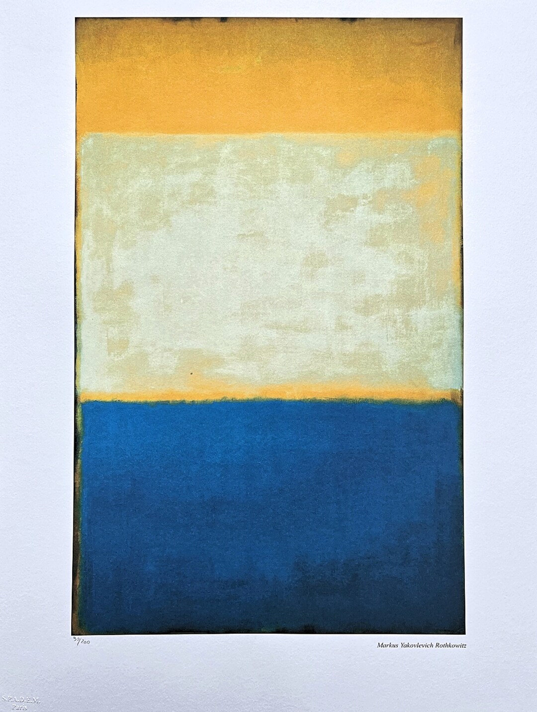 MARK ROTHKO after Signed, Certificate, Limited Edition 90/200, 50 X 65 ...
