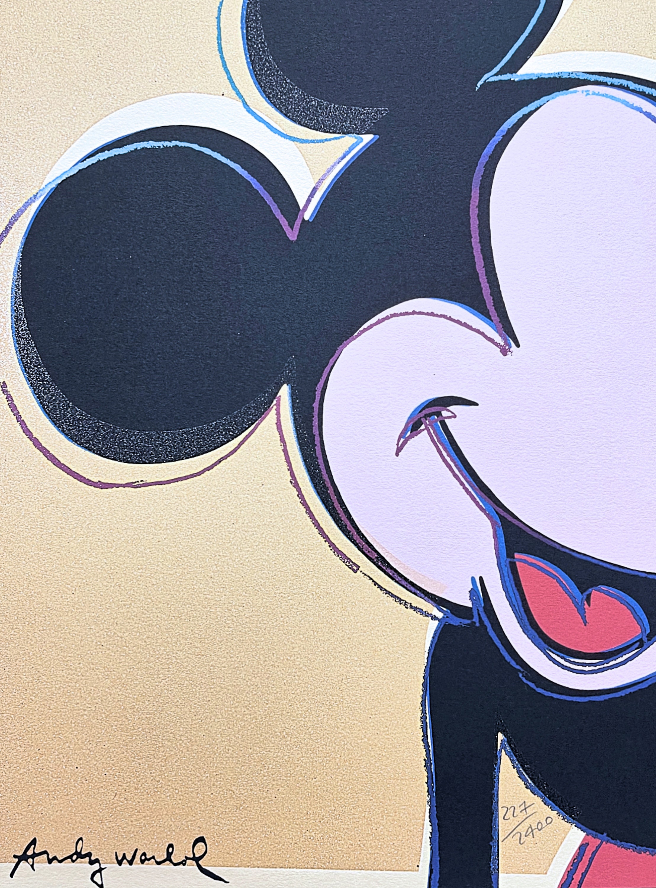 ANDY WARHOL mickey Mouse Signed, Certificate coa, Limited Edition 227/2400, 60 X 60 Cm, Edition ...