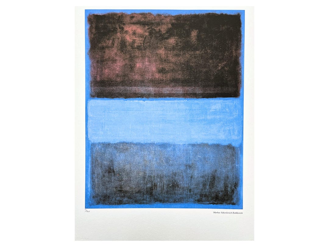 MARK ROTHKO - No. 61 - Rust and Blue - Signed, Certificate, Limited ...
