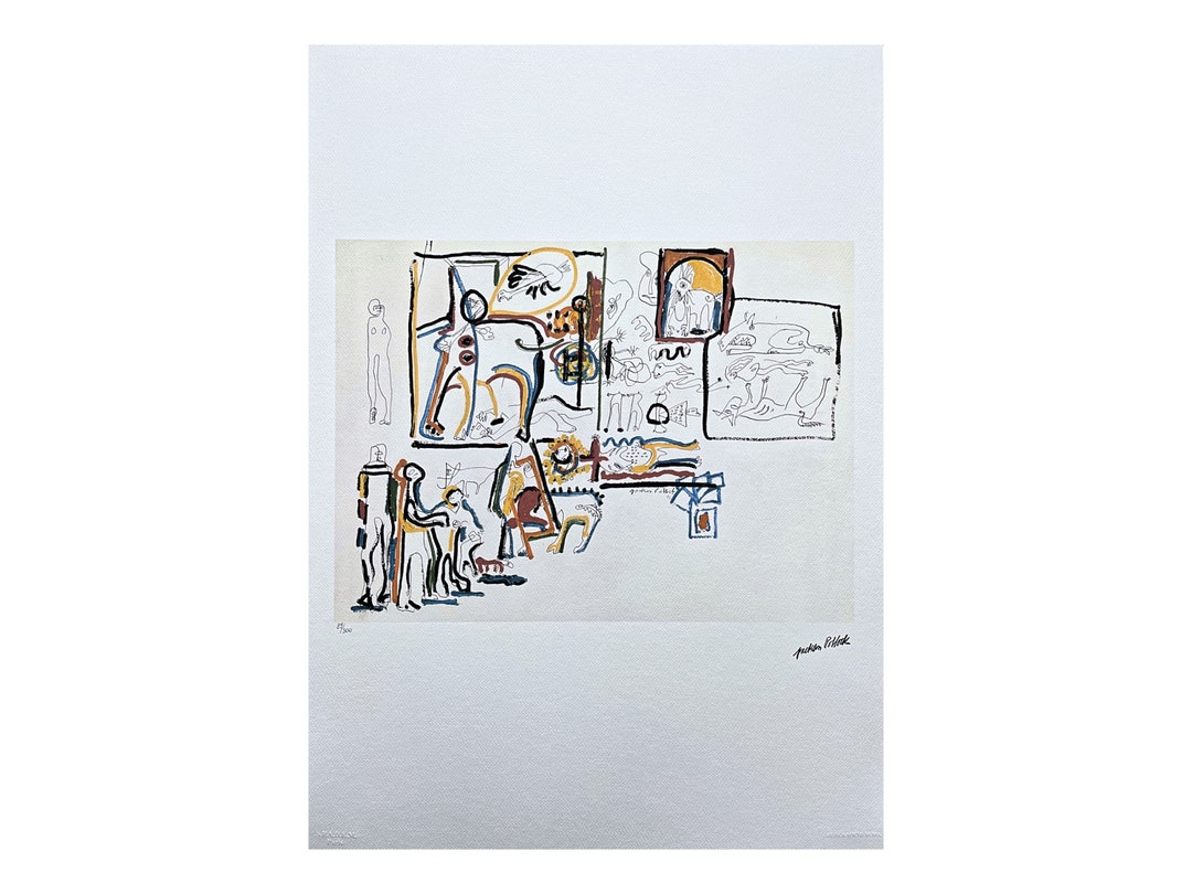 JACKSON POLLOCK (after) - Animals and Figures - Signed, Certificate ...