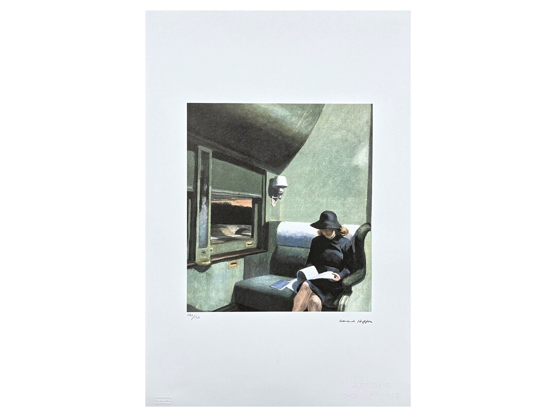EDWARD HOPPER (after) - Compartment C Car - Signed, Certificate ...