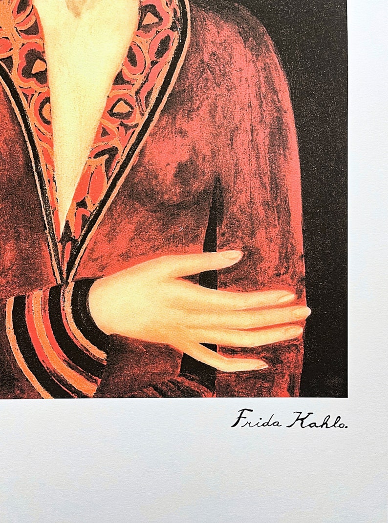 FRIDA KAHLO (after) - Autorretrato - Signed, Certificate + Photo ...