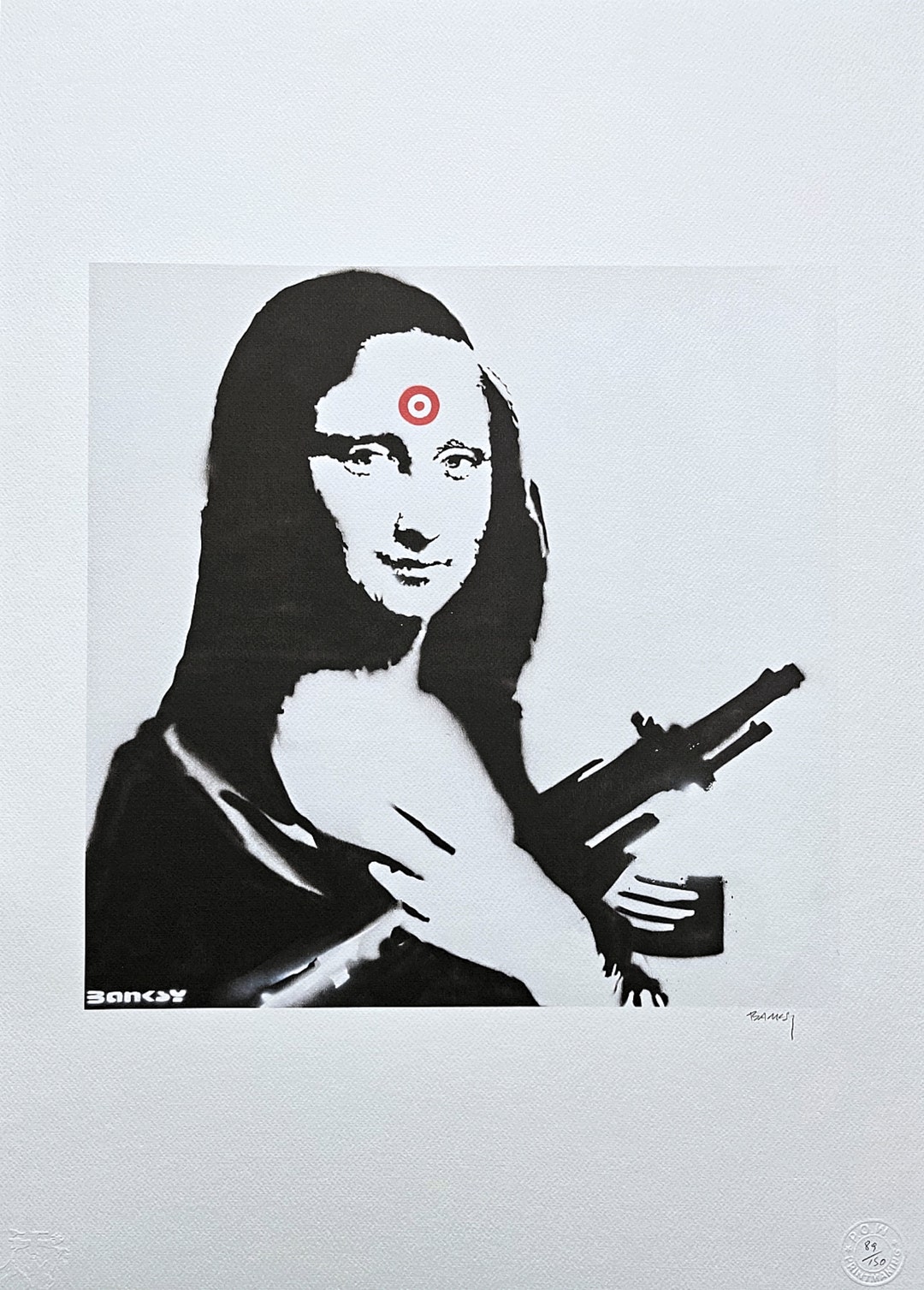 BANKSY mona Lisa Bazooka Signed Certificate - Etsy