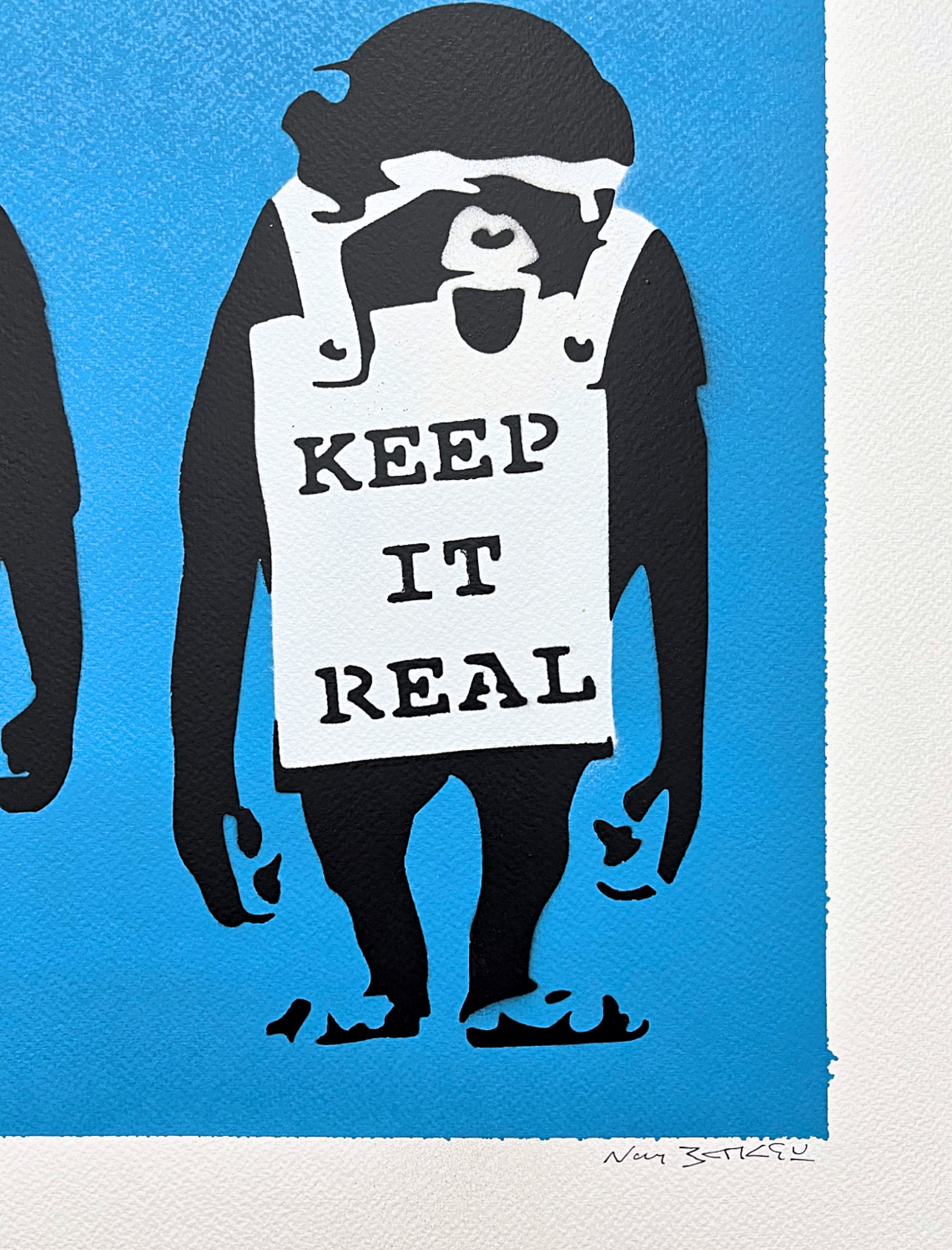 BANKSY/NOT BANKSY - Keep It Real - Original Spray Paint, Certificate ...
