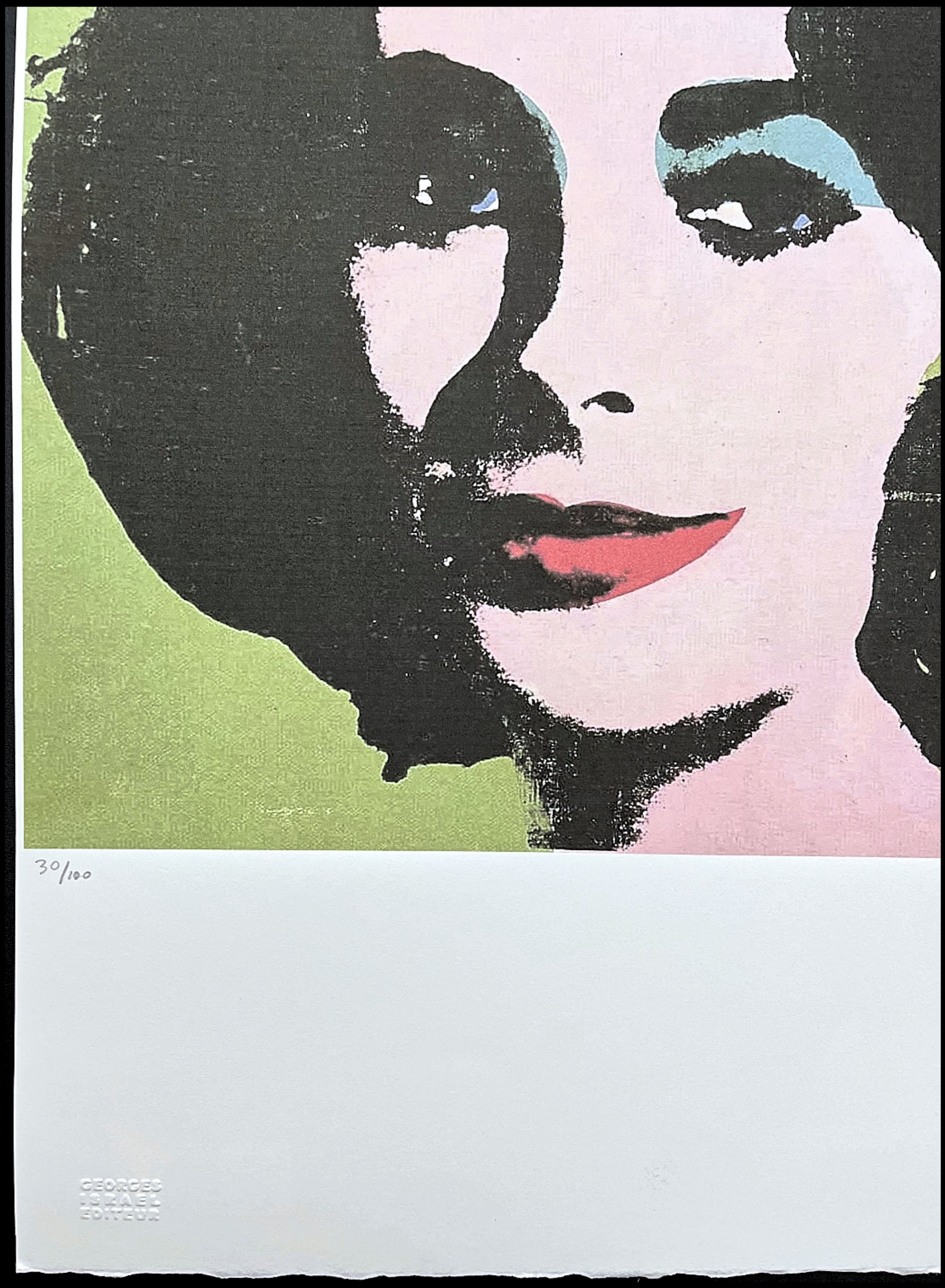 ANDY WARHOL after liz Taylor Signed, Certificate, Limited Edition 30/ ...
