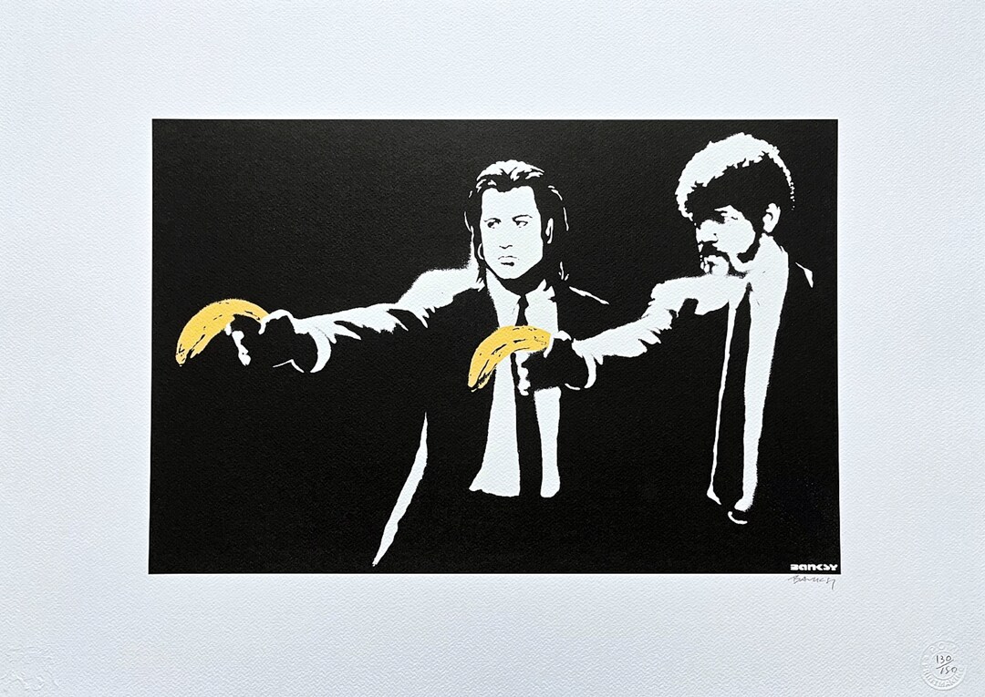 BANKSY pulp Fiction Signed, Certificate, Limited Edition 130/150, 70 X ...
