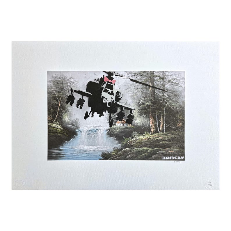 BANKSY - Corrupted Oil - Numbered Edition 77/150, 70 X 50 Cm, #banksy # ...