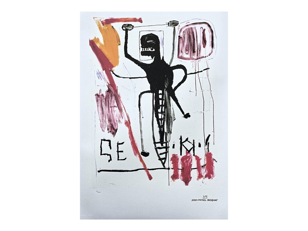 JEAN-MICHEL BASQUIAT after African Man I Signed, Certificate, Limited ...