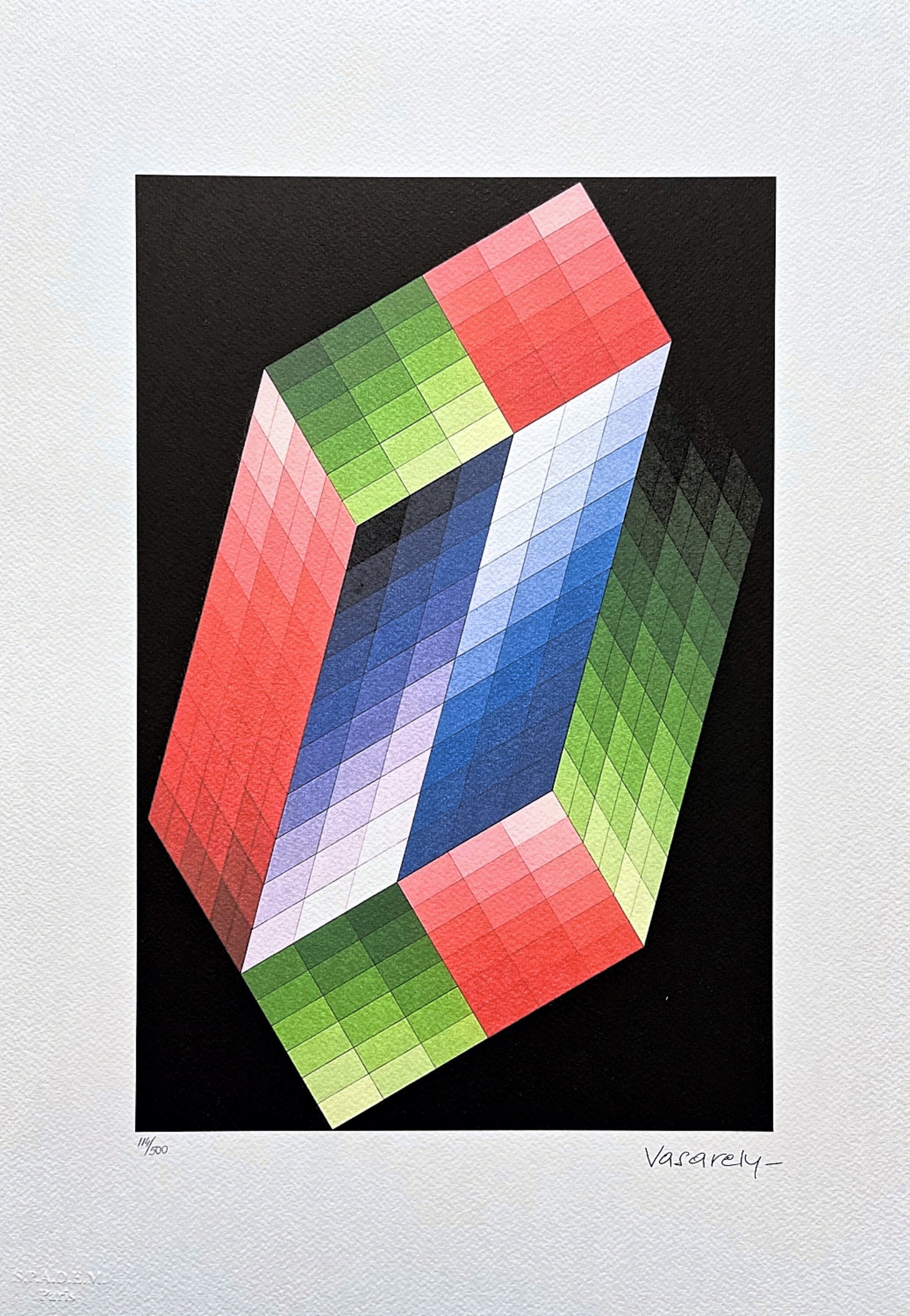 VICTOR VASARELY after Signed, Certificate, Limited Edition 114/500, 35 ...