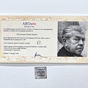 RENÉ MAGRITTE after the Beautiful Walk Signed, Certificate, Limited ...