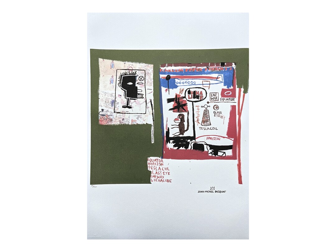 JEAN-MICHEL BASQUIAT after Harlem Paper Signed, Certificate, Limited ...