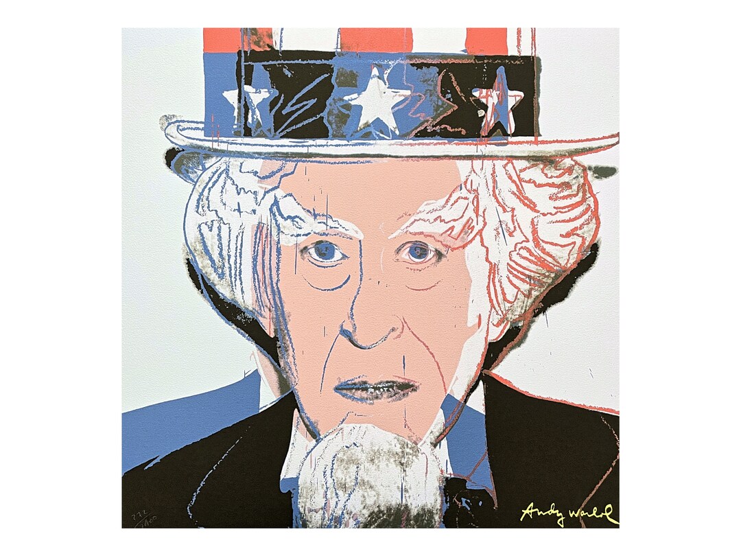ANDY WARHOL (after) - Uncle Sam - Signed, Numbered Edition 272/2400, 60 ...