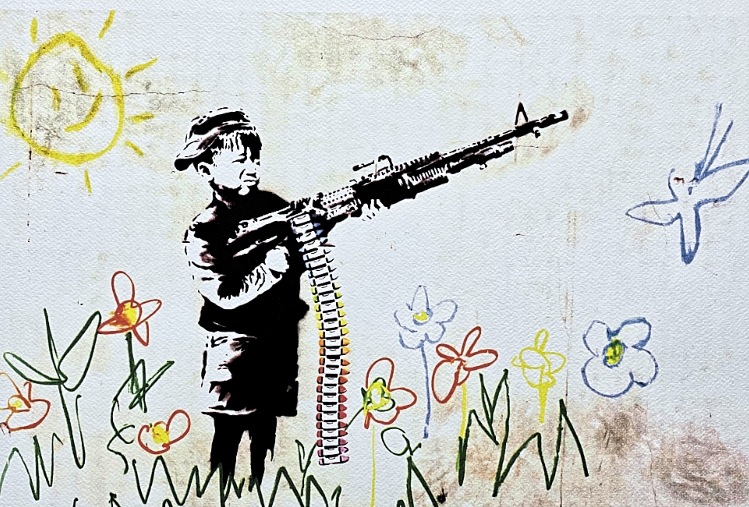 BANKSY crayon Shooter Signed Certificate coa - Etsy