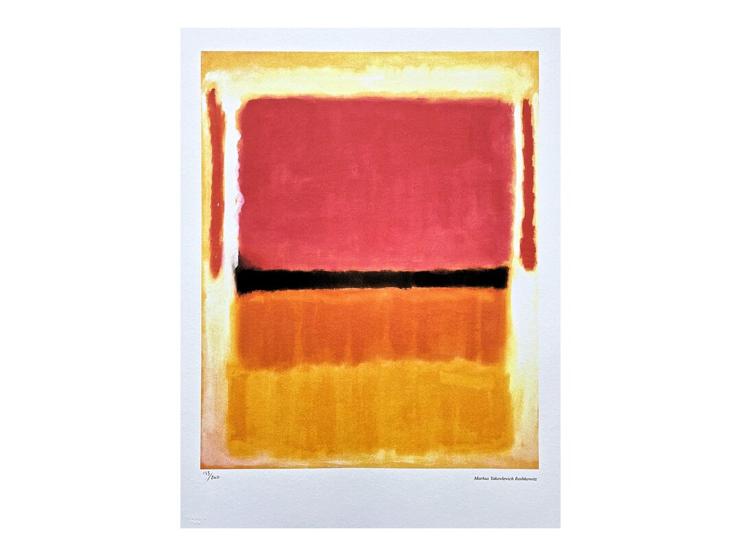 MARK ROTHKO (after) - Violet Black Orange Yellow on White and Red ...