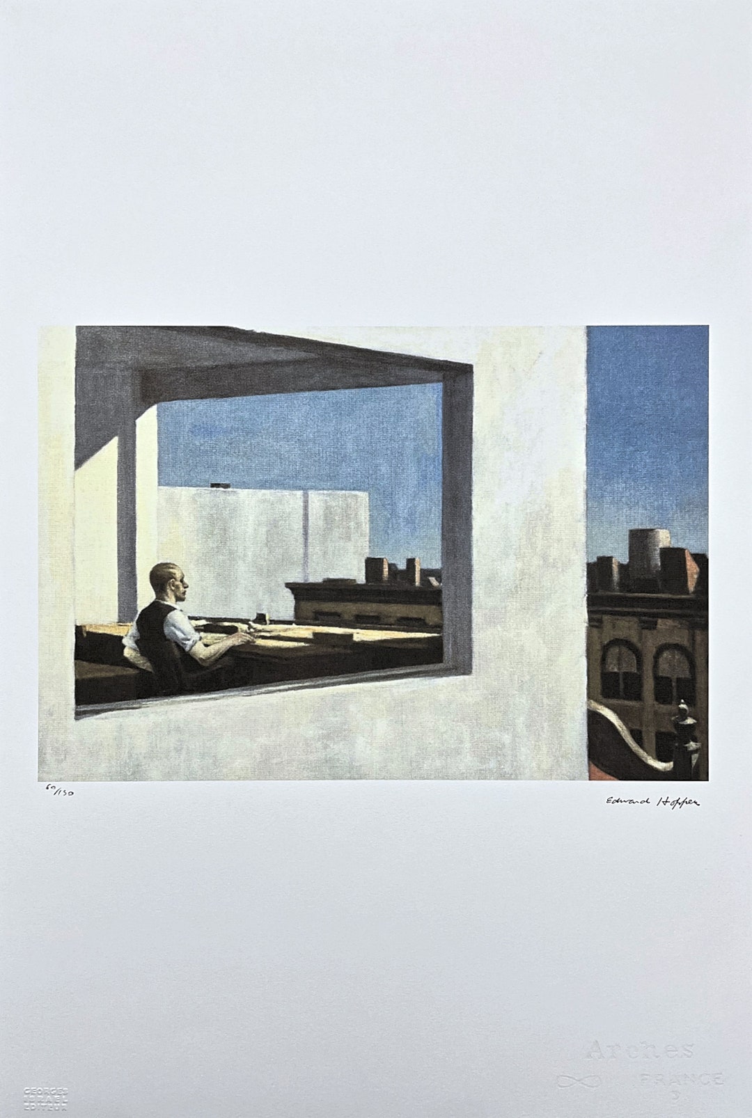 EDWARD HOPPER after Signed, Certificate, Limited Edition 60/150, 38 X ...