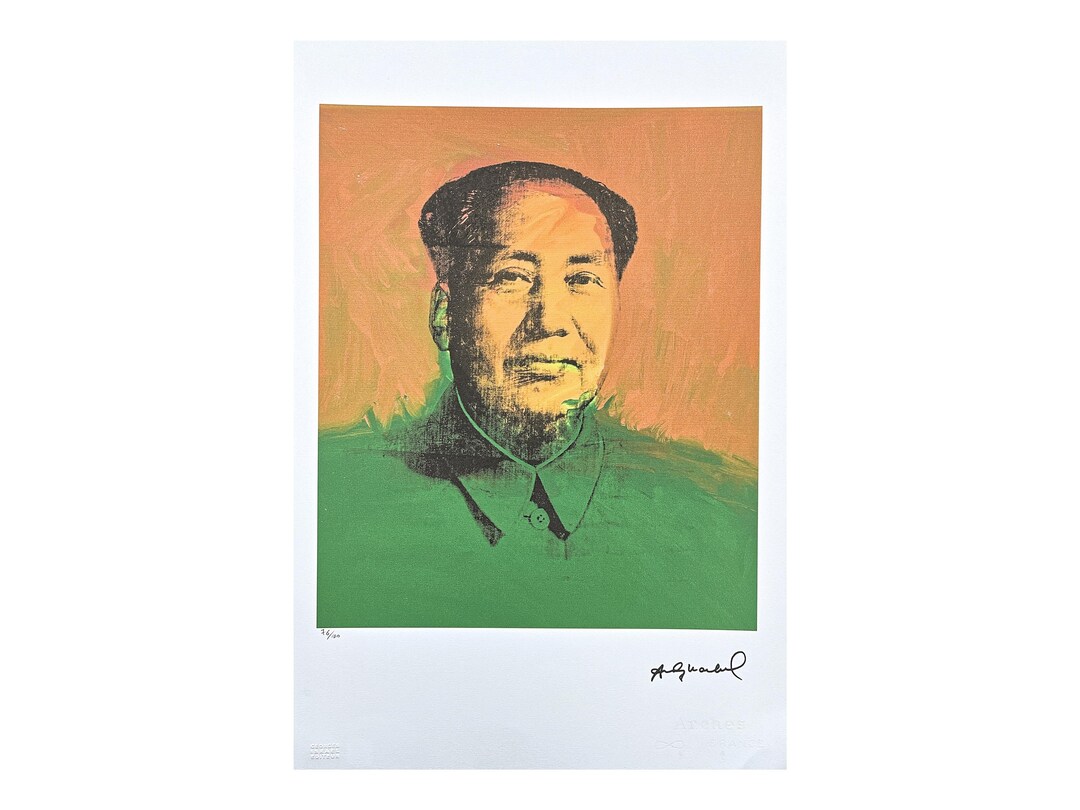 ANDY WARHOL - Mao Ce-tung - Signed, Numbered Edition 76/100, 38 X 56 Cm ...