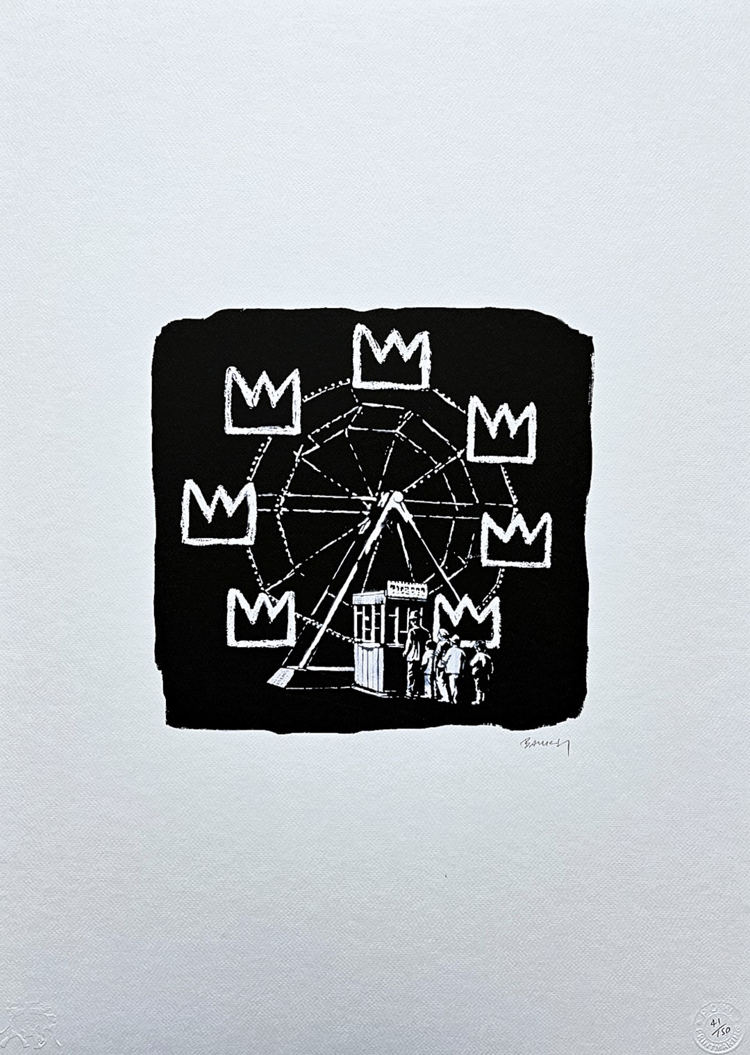 BANKSY ferris Wheel Signed, Certificate, Limited Edition 41/150, 50 X ...