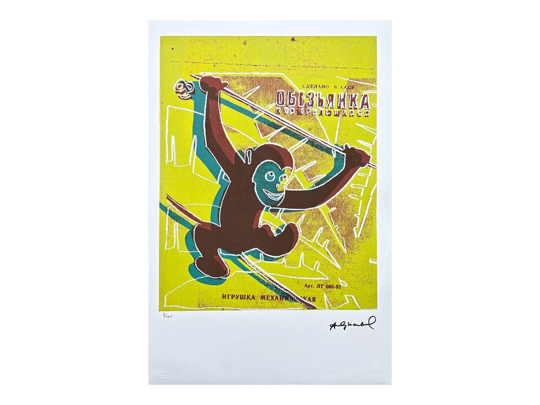 ANDY WARHOL - Monkey - Signed, Numbered Edition 8/100, 38 X 56 Cm ...