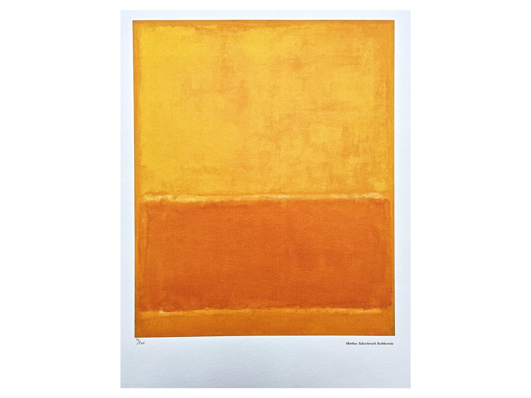 MARK ROTHKO - Orange and Yellow - Signed, Certificate, Limited Edition ...