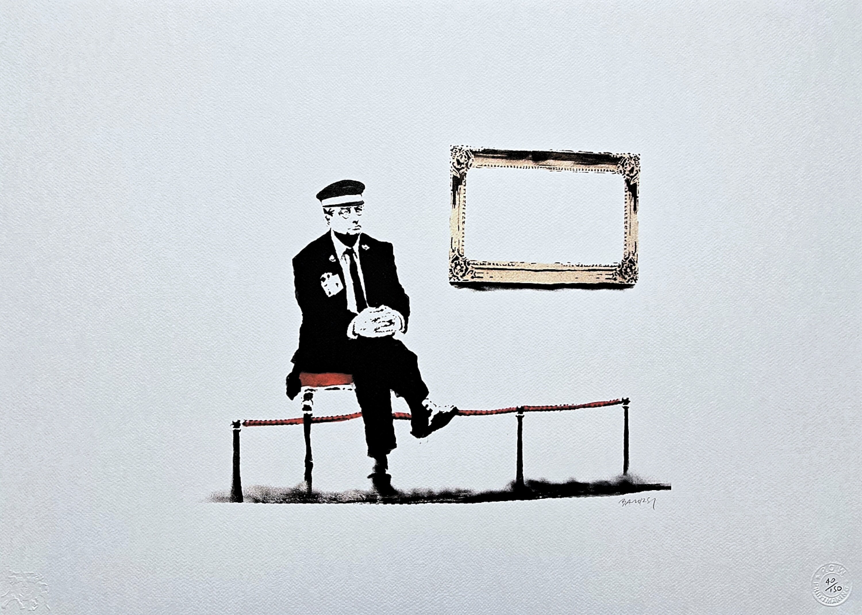 BANKSY museum Guard Signed, Certificate, Limited Edition 40/150, 70 X ...