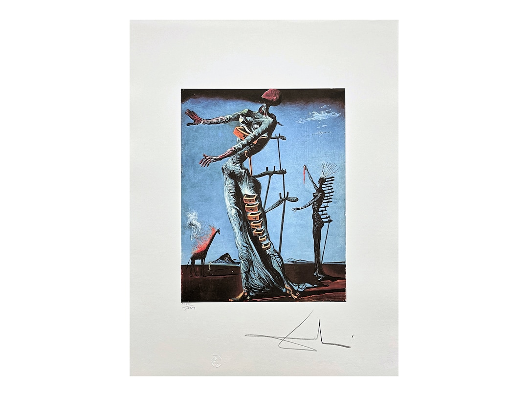 SALVADOR DALÍ the Burning Giraffe Signed, Limited Edition, 50 X 66 Cm ...