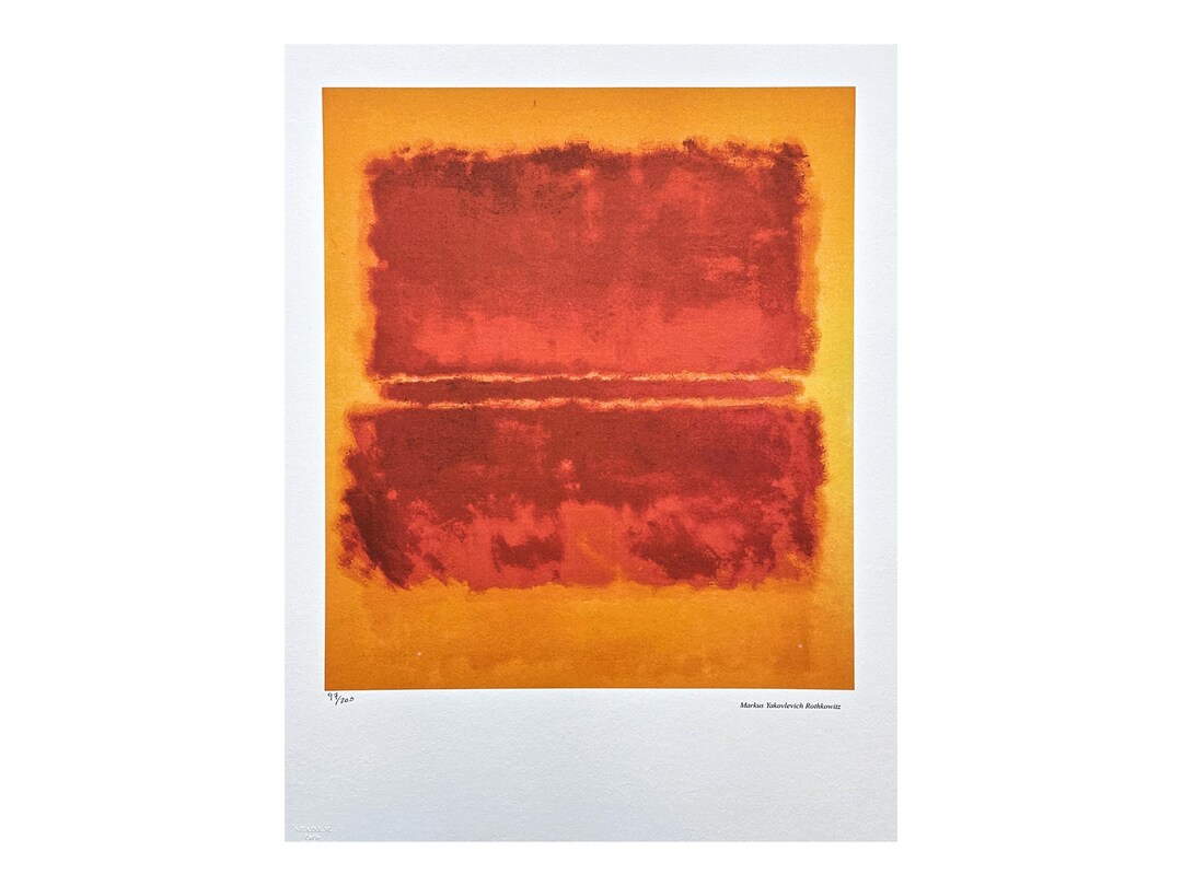 MARK ROTHKO - Red Stripes on Yellow - Signed, Numbered Edition 97/200 ...
