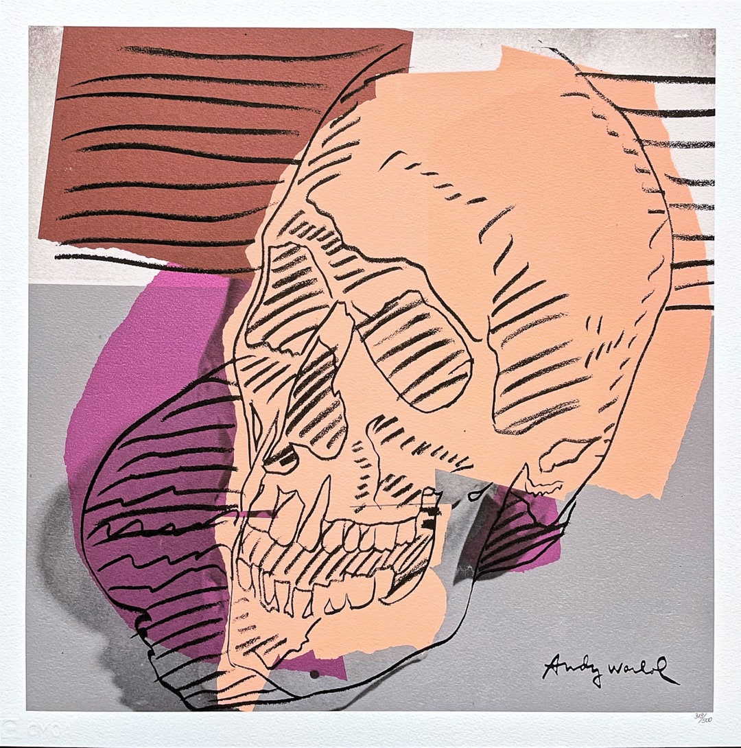 ANDY WARHOL skull Signed, Certificate, Limited Edition 318/500, 50 X 50 ...