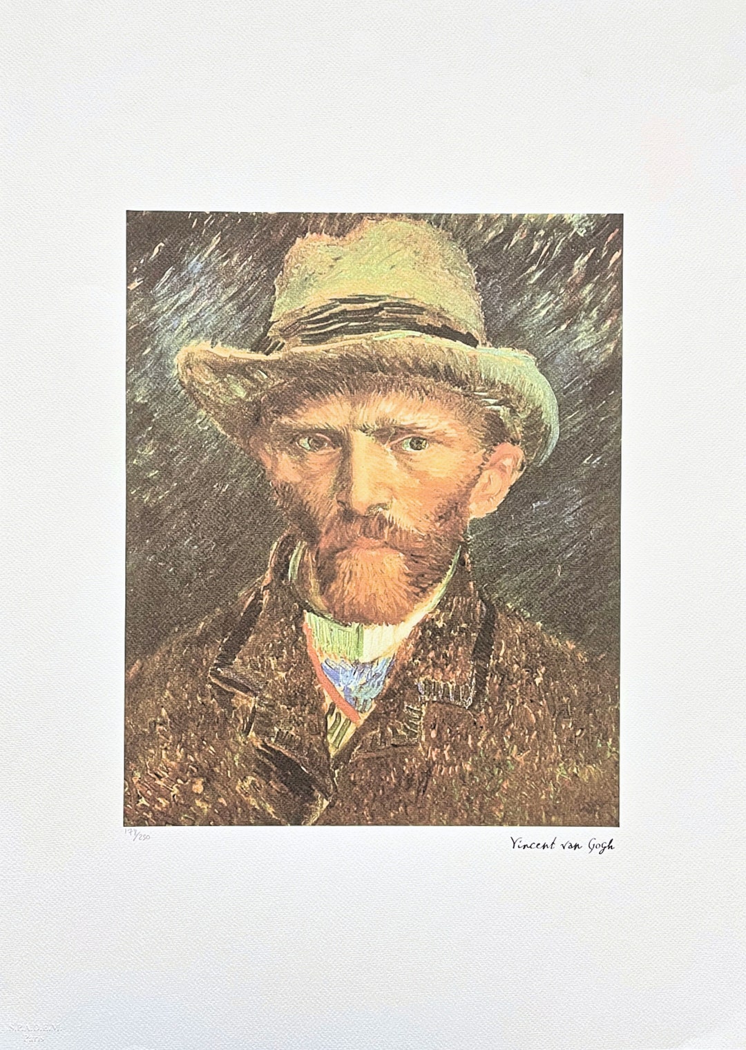 VINCENT VAN GOGH Signed, Certificate, Limited Edition 178/250, 50 X 70 ...