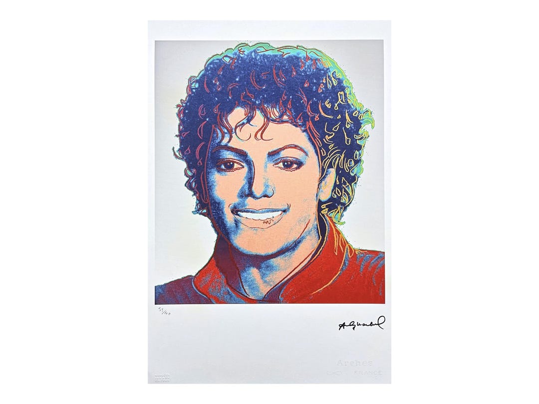 ANDY WARHOL - Michael Jackson - Signed, Numbered Edition 53/100, 38 X ...