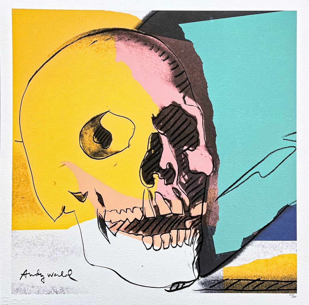 ANDY WARHOL skull Signed, Certificate, Limited Edition 333/500, 50 X 50 ...