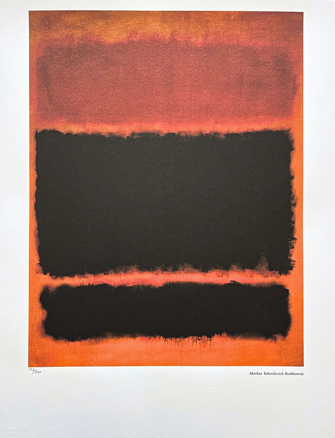 MARK ROTHKO Signed Certificate coa Limited Edition - Etsy