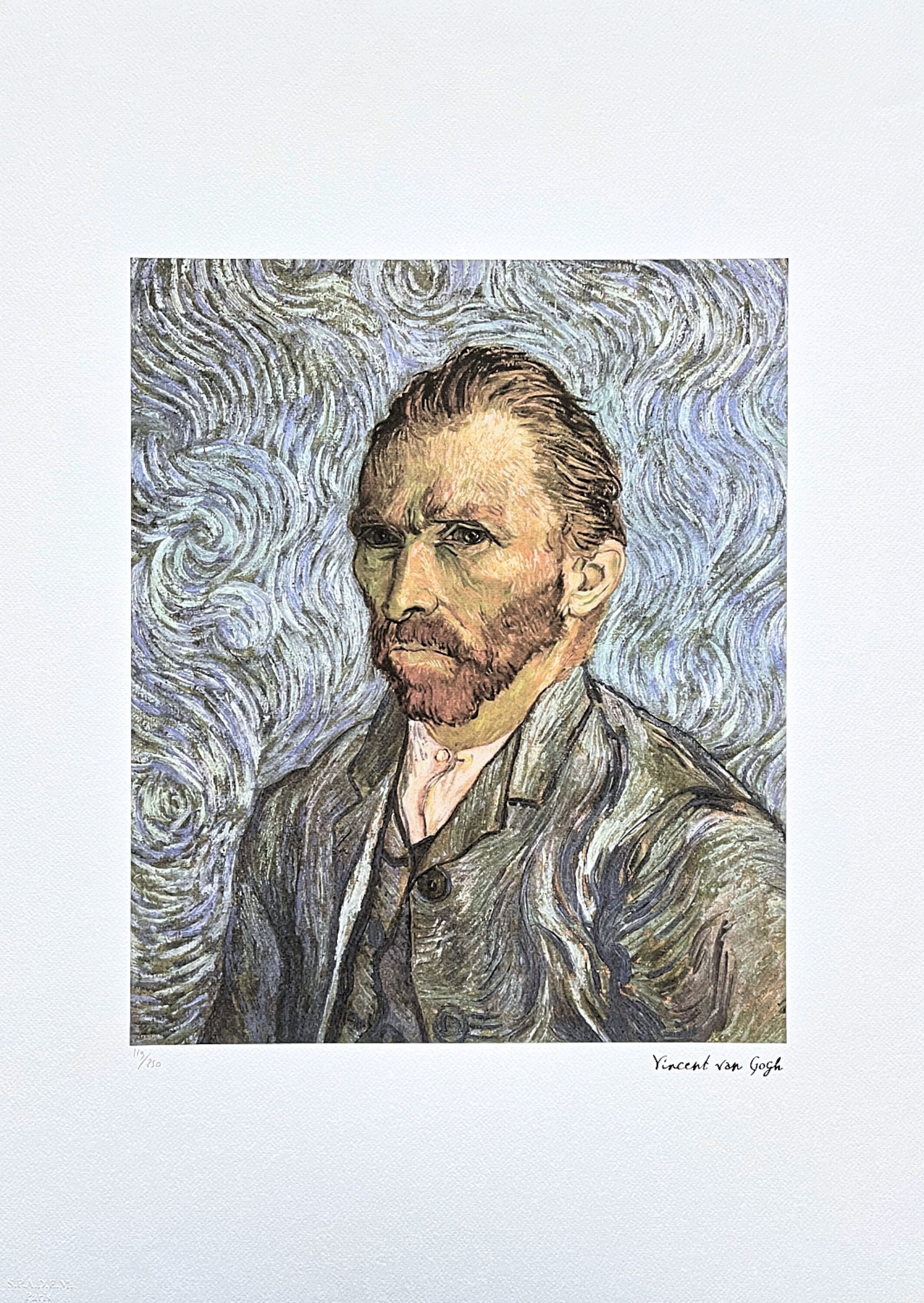 VINCENT VAN GOGH Signed, Certificate, Limited Edition 119/250, 50 X 70 ...