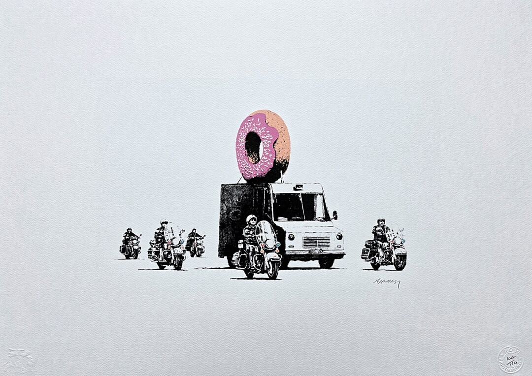 BANKSY donut Signed Certificate coa Limited - Etsy