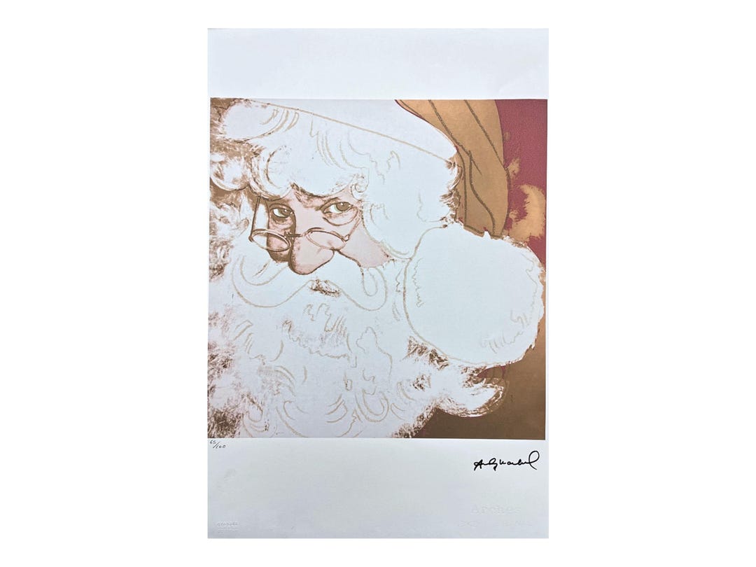 ANDY WARHOL (after) - Santa Claus - Signed, Numbered Edition 65/100, 38 ...