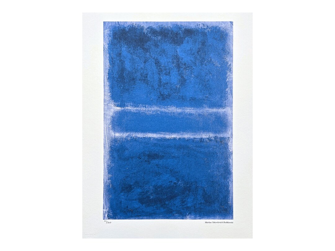 MARK ROTHKO after Blue Stripes Signed, Certificate, Limited Edition 111 ...