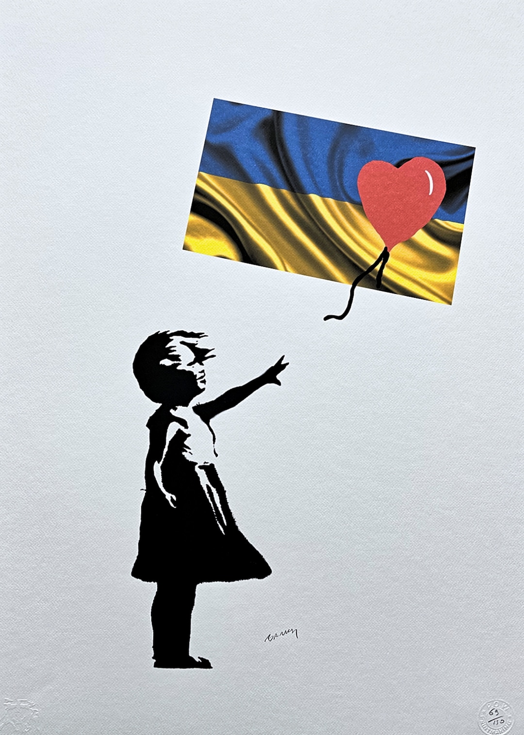 BANKSY balloon Girl Signed Certificate coa - Etsy