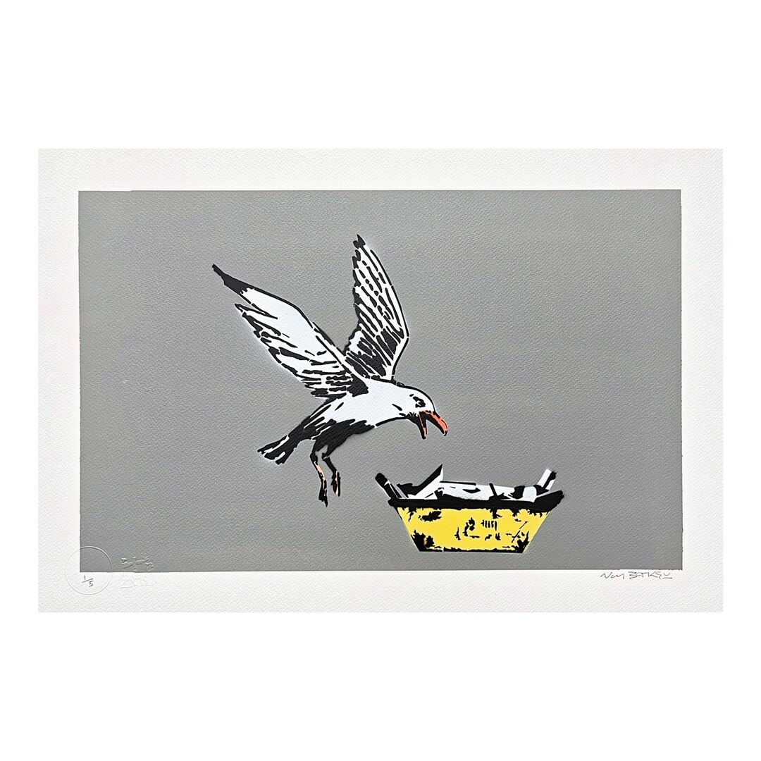 BANKSY/NOT BANKSY - Swooping Seagull - Original Spray Paint ...