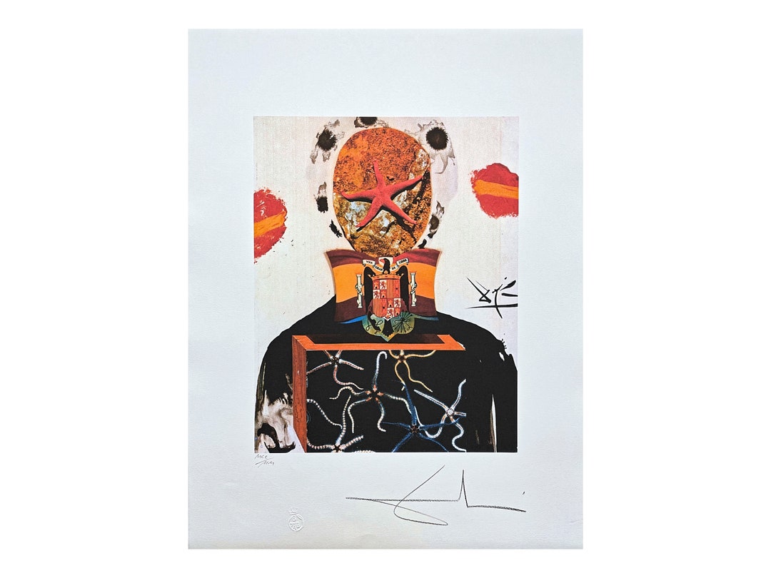 SALVADOR DALÍ - Figure With Flag - Signed, Limited Edition, 50 X 66 Cm ...