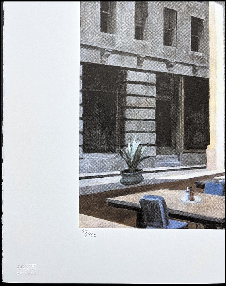 EDWARD HOPPER - Sunlight in a Cafeteria - Signed, Numbered Edition 53/ ...