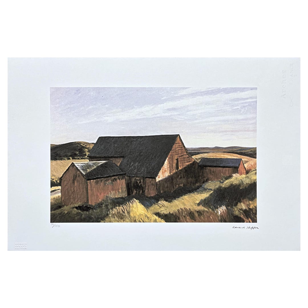 EDWARD HOPPER - Cobb's Barns - Signed, Numbered Edition 51/150, 57 X 38 ...