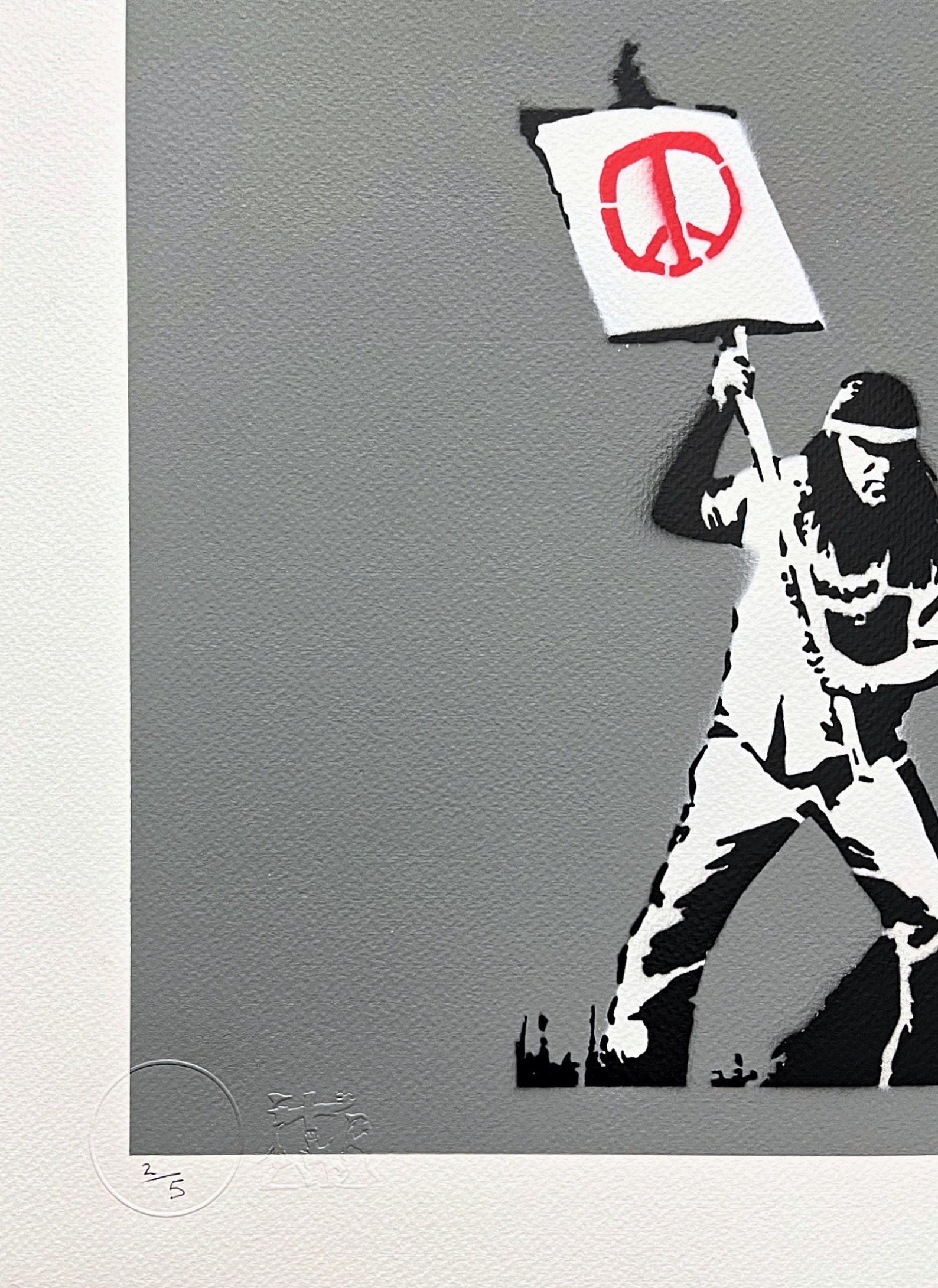BANKSY/NOT BANKSY peace Vs Love Original Spray - Etsy