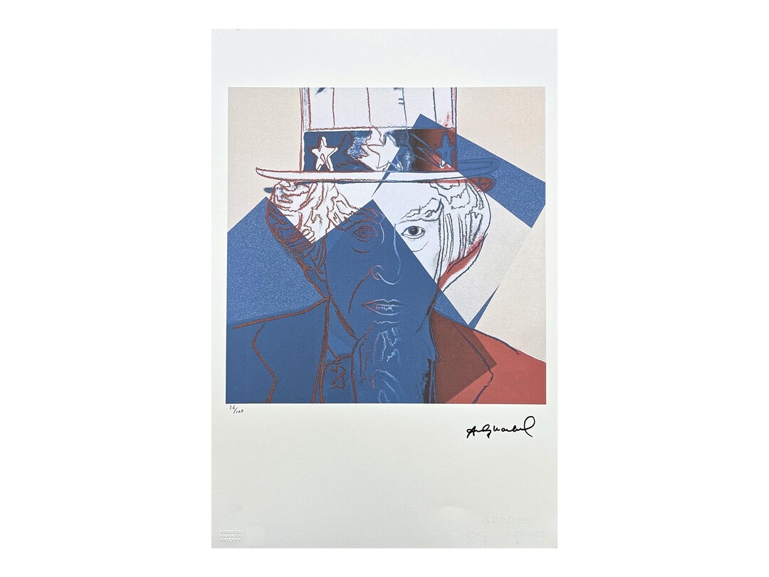 ANDY WARHOL - Uncle Sam - Signed, Numbered Edition 26/100, 38 X 56 Cm ...