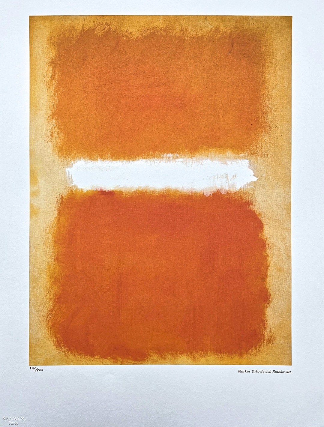 MARK ROTHKO after Signed, Certificate, Limited Edition 140/200, 50 X 65 ...