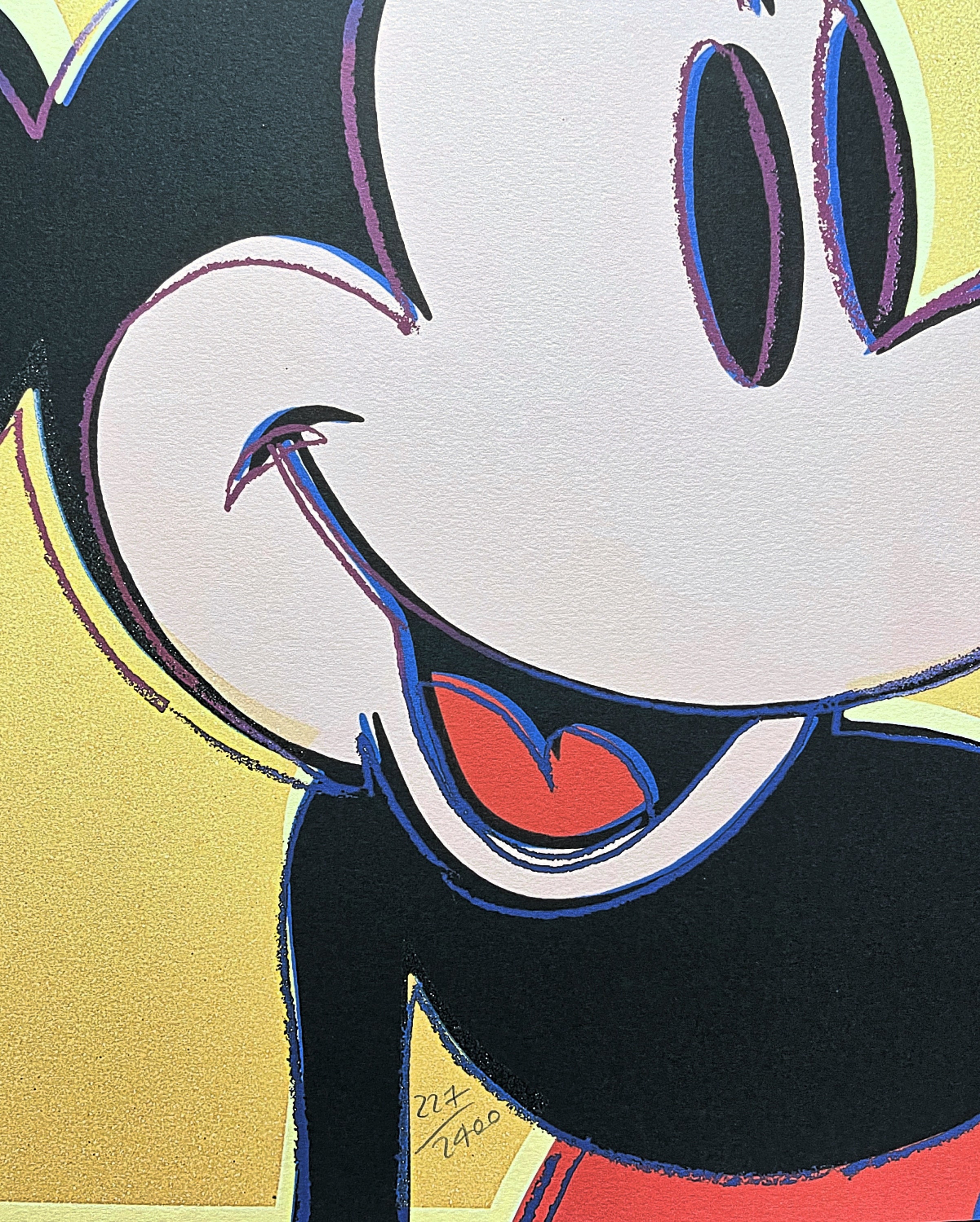 ANDY WARHOL mickey Mouse Signed, Certificate coa, Limited Edition 227/2400, 60 X 60 Cm, Edition ...