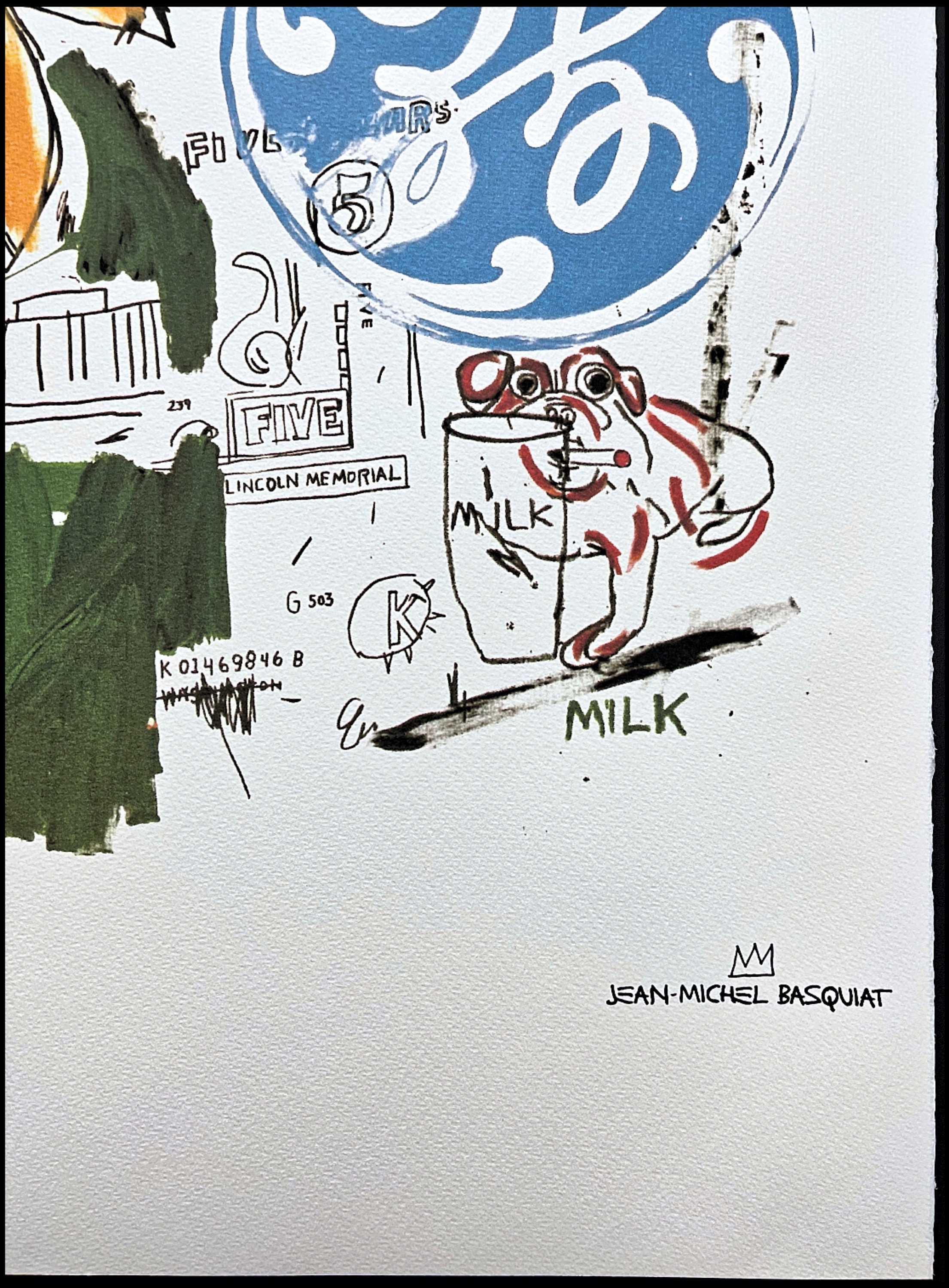 JEAN-MICHEL BASQUIAT Signed, Certificate, Limited Edition 69/300, 50 X ...