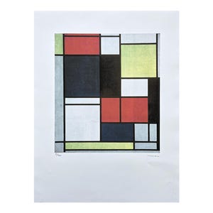 PIET MONDRIAN (after) - Tableau II - Signed, Limited Edition 81/200, 50 ...
